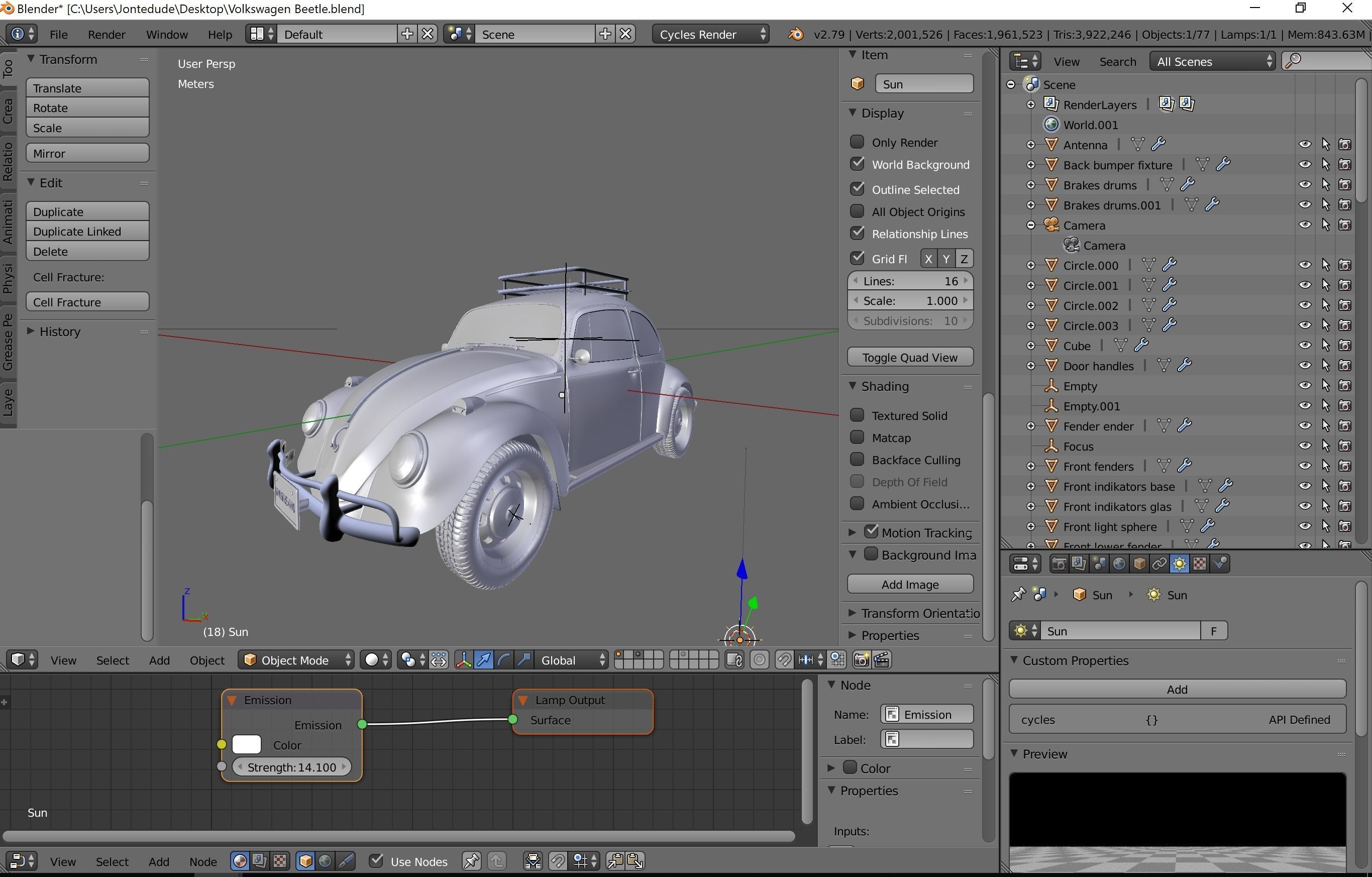 Volkswagen Beetle - Made in Blender 3D model | CGTrader