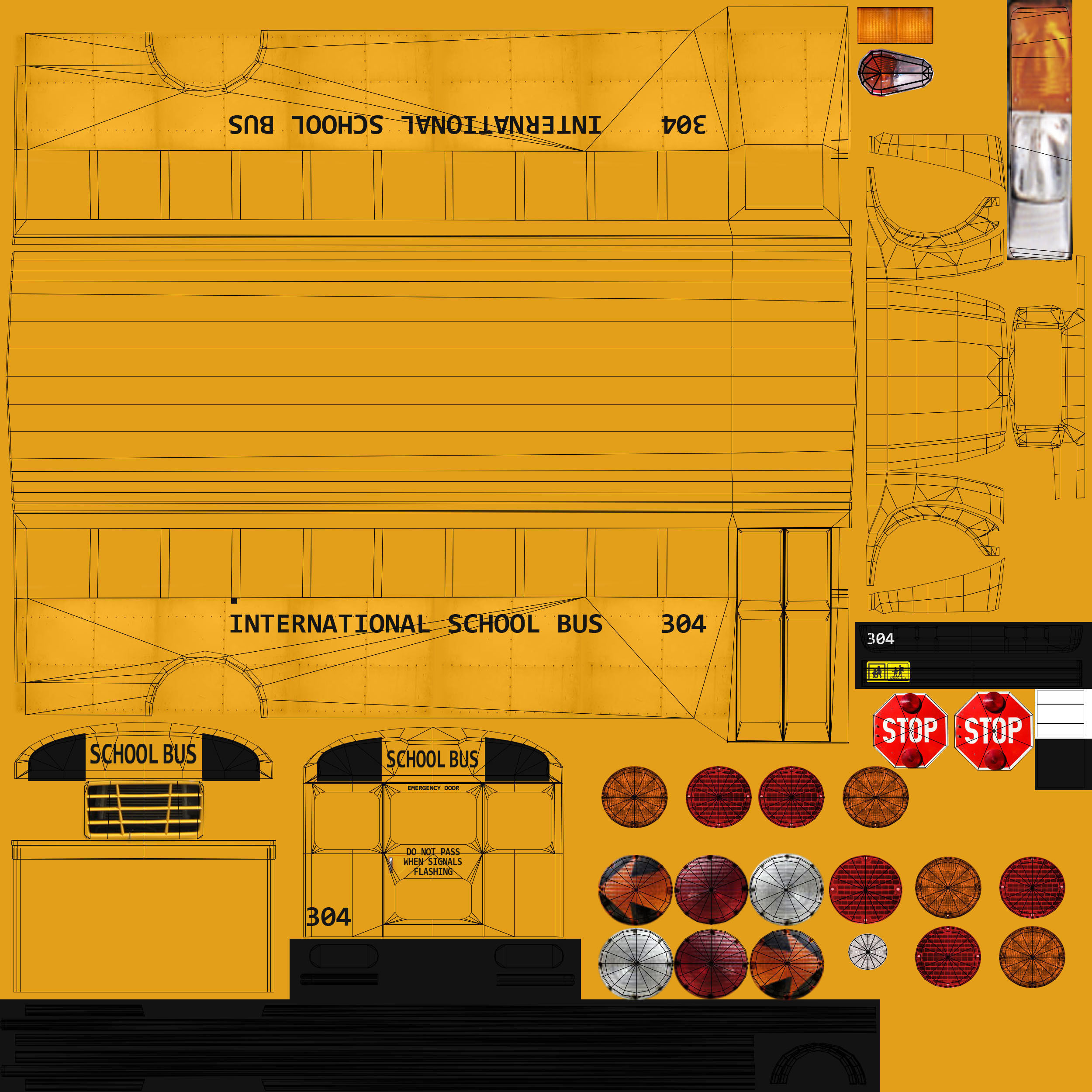 3D model School Bus VR / AR / low-poly | CGTrader
