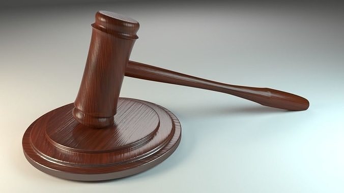 Gavel wooden free 3D model | CGTrader