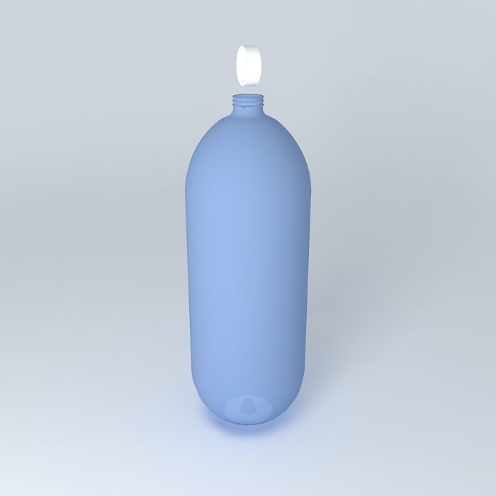 clear 2 liter plastic bottle free 3D model | CGTrader