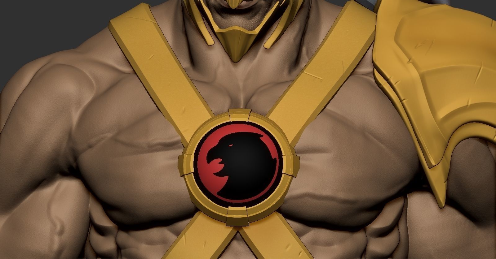 Hawkman golden man 3D model 3D printable | CGTrader