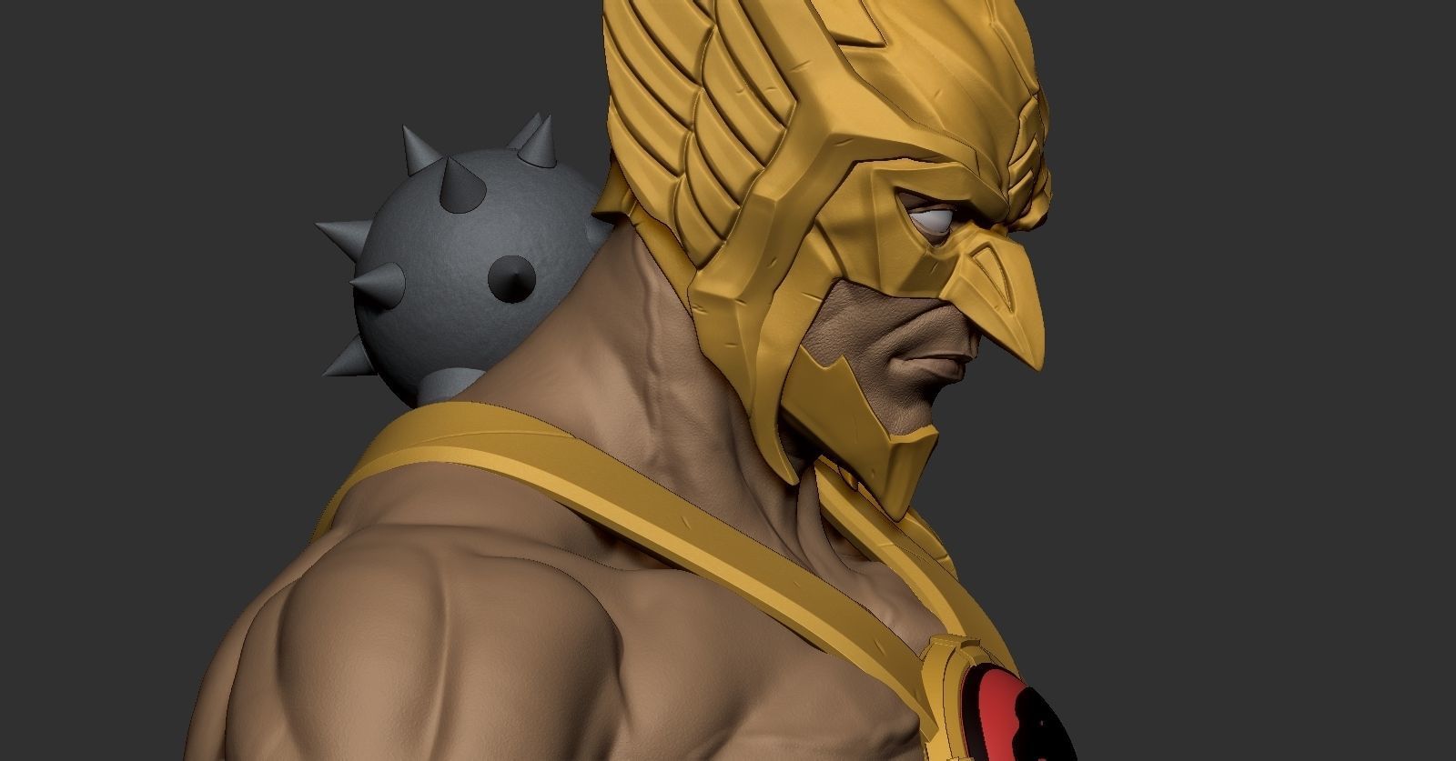 Hawkman golden man 3D model 3D printable | CGTrader