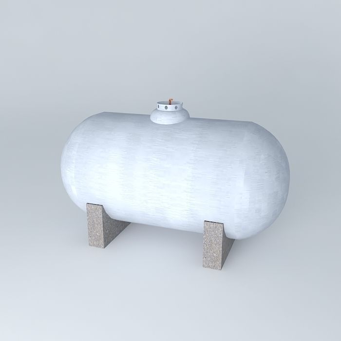 Large residential propane tank free 3D model | CGTrader