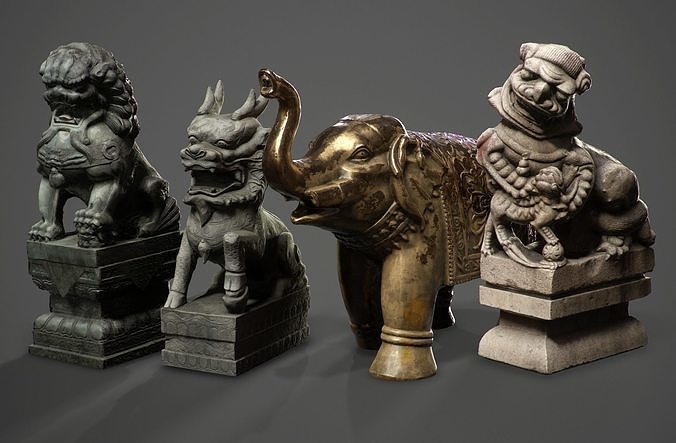 Chinese ancient statues 3D Model Collection | CGTrader