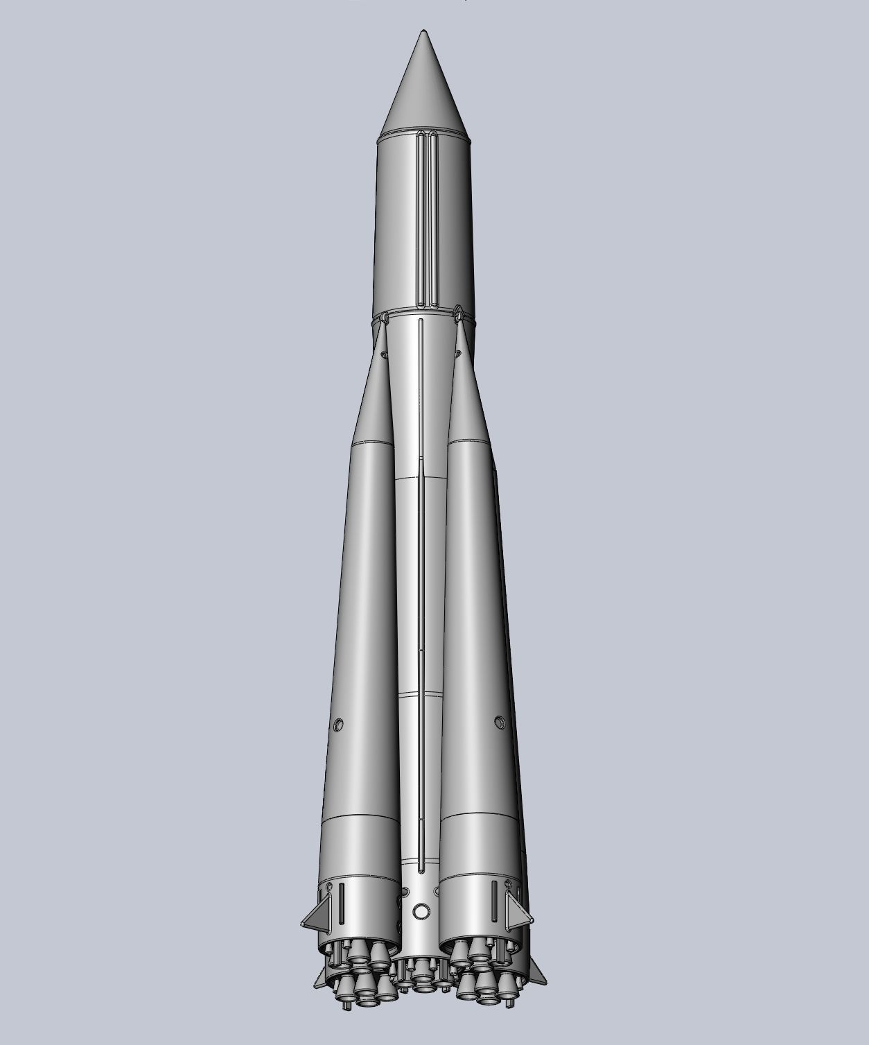 Sputnik Launcher Rocket Printable Model 3D model 3D printable | CGTrader