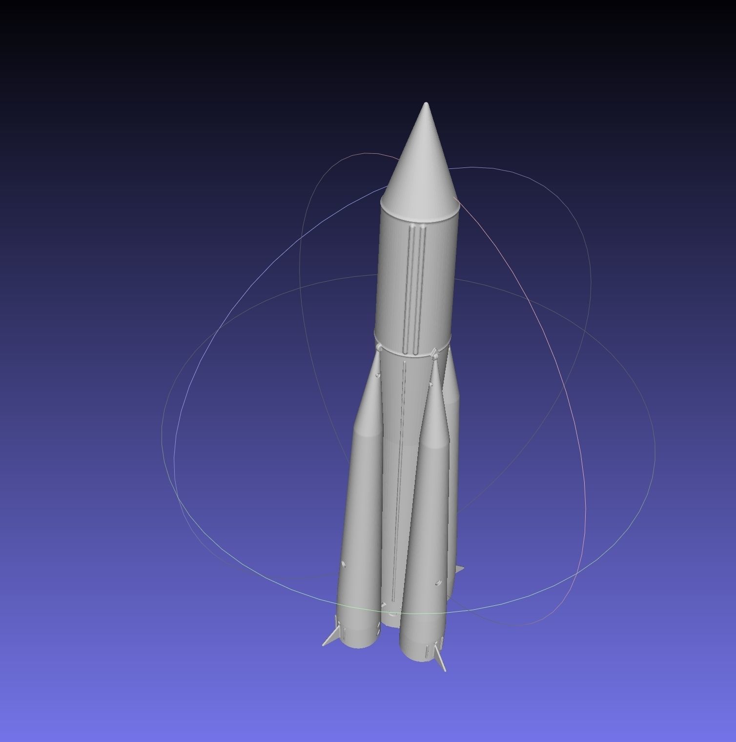 Sputnik Launcher Rocket Printable Model 3D model 3D printable | CGTrader