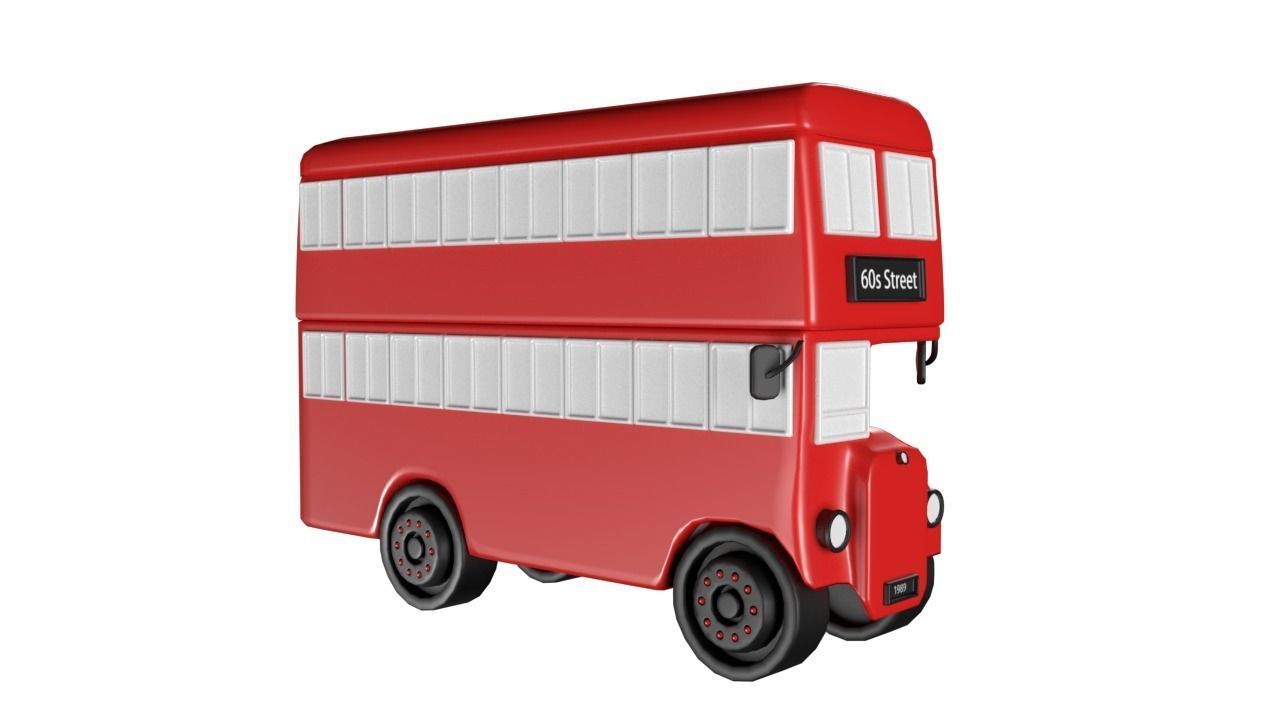 1960s Bus Figure with stand 3D model | CGTrader