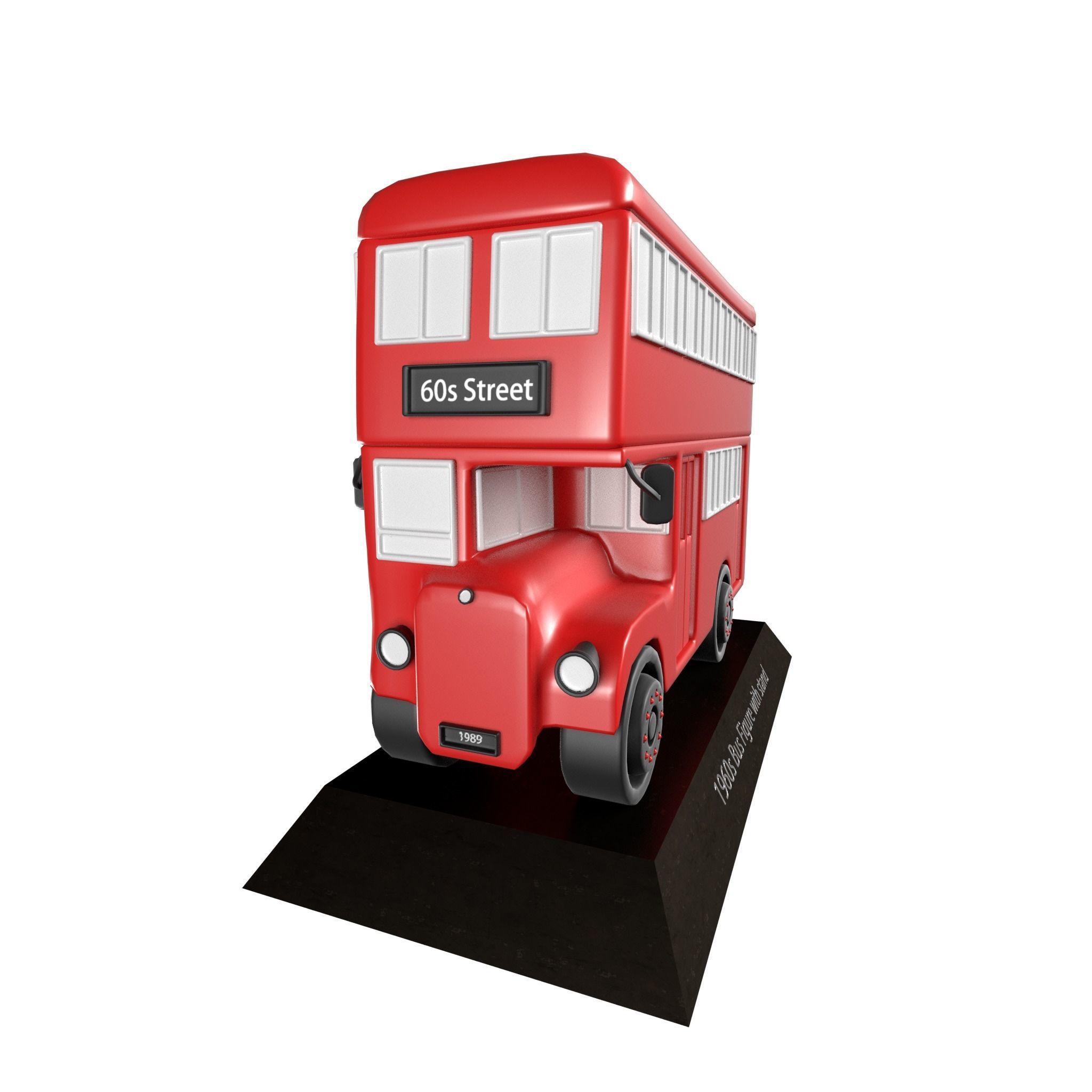 1960s Bus Figure with stand 3D model | CGTrader