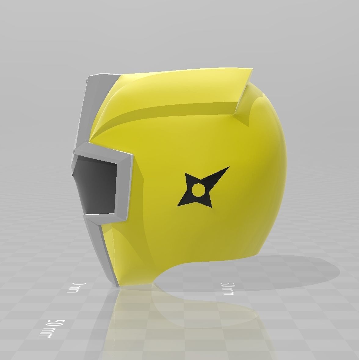 Power Rangers Yellow Ninja KiNinger Ninninger Helmet 3D model 3D ...
