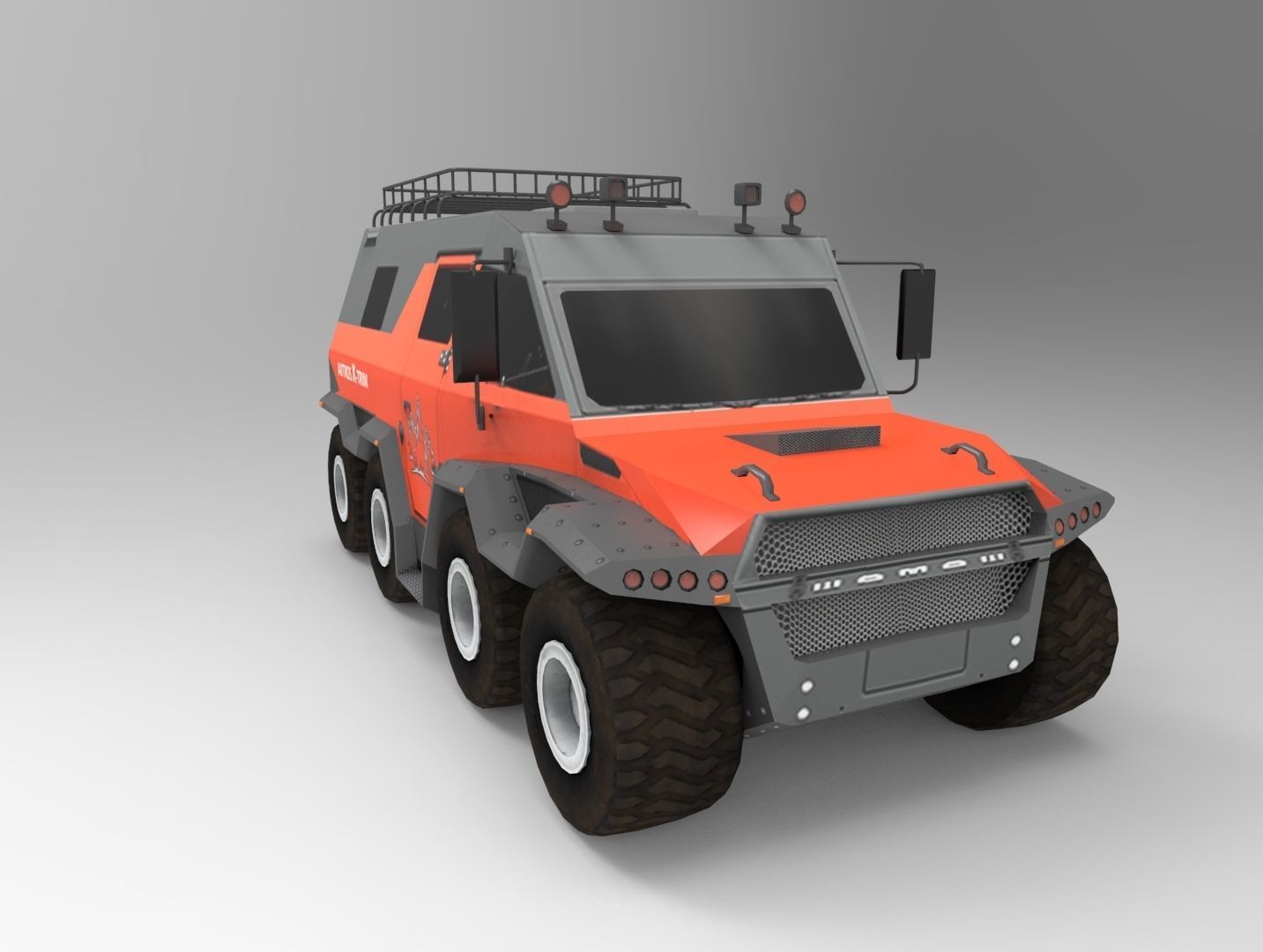 3D model 8X8 Russian Centipede Truck VR / AR / low-poly | CGTrader