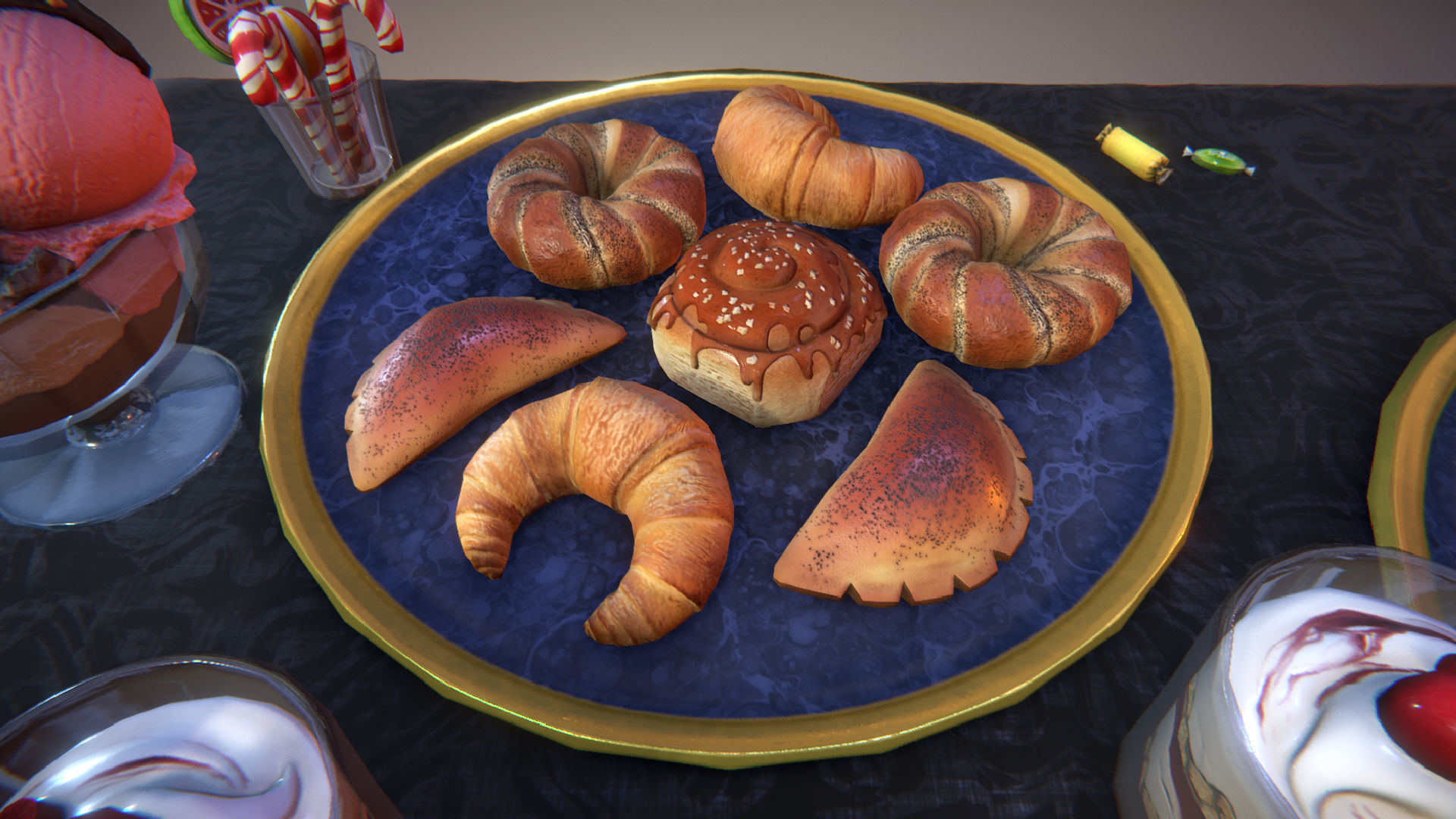 3D model Cakes and desserts VR / AR / low-poly | CGTrader