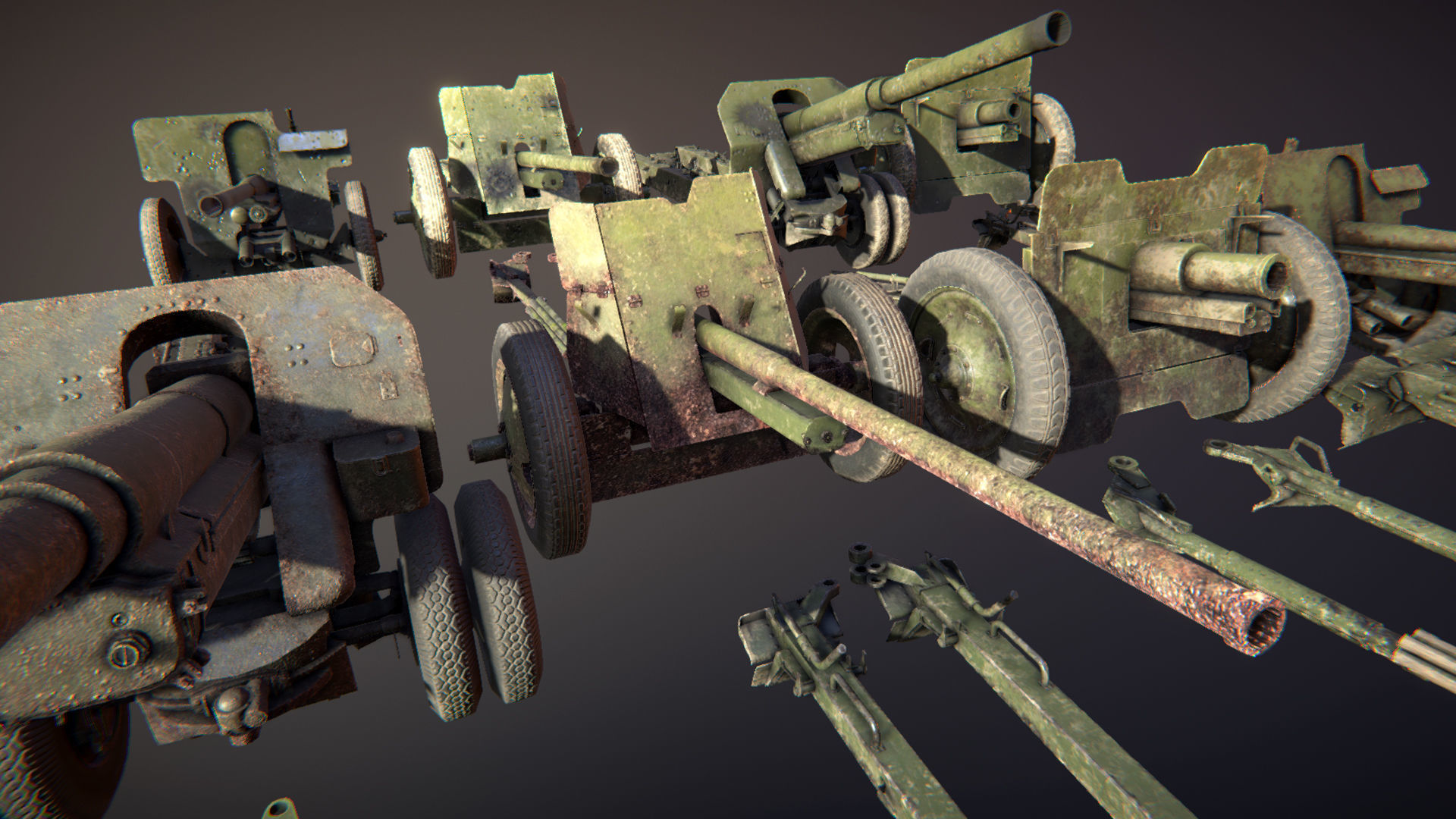 3D model Artillery VR / AR / low-poly | CGTrader