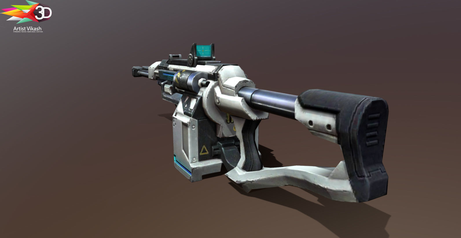 Futuristic Sub-machine Gun free VR / AR / low-poly 3D model | CGTrader