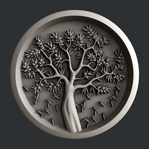3d STL models for CNC or 3d printer tree olive 3D model | CGTrader