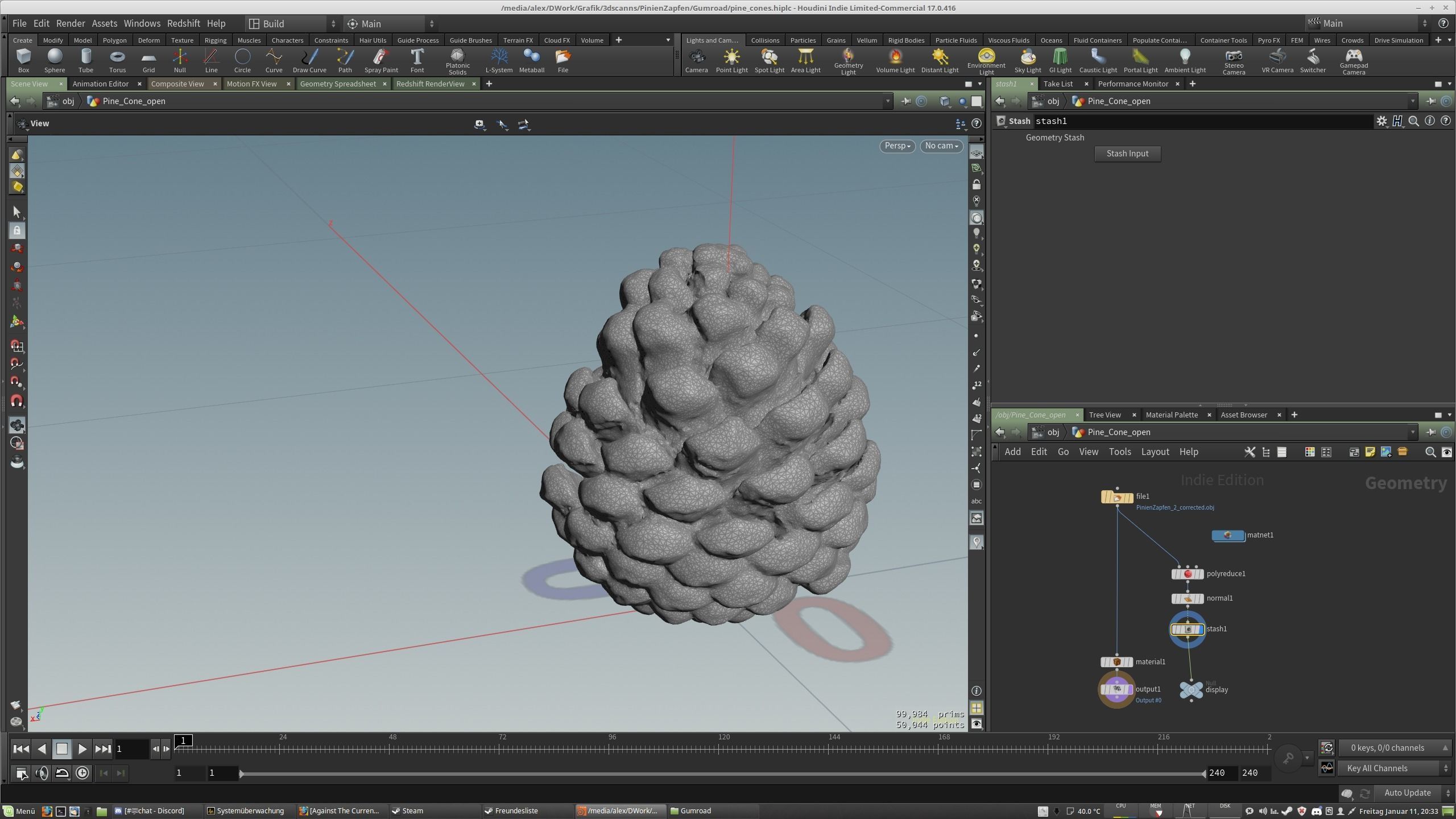 Pine-Cone Model - SubstanceDesigner-Extractor Asset - Hip Indie free 3D model | CGTrader