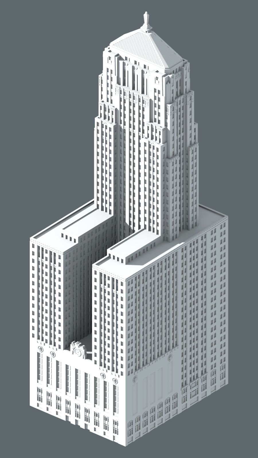 Chicago Board of Trade 3D model 3D printable | CGTrader