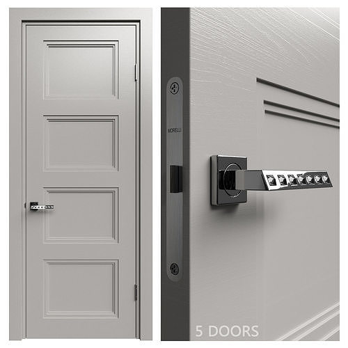 Internal door Academy Medea 5 doors 3 3D model | CGTrader