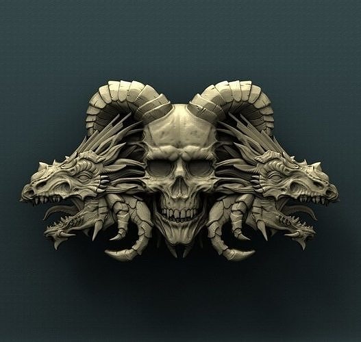 Dragon Skull 3d stl model for CNC 3D model | CGTrader