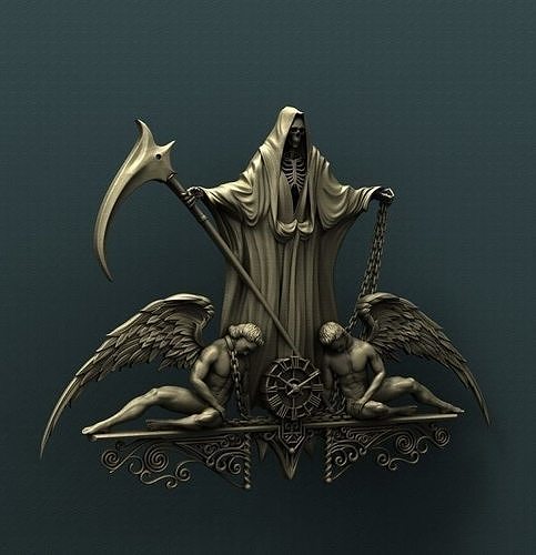 Death and angels 3d stl model for CNC 3D model | CGTrader