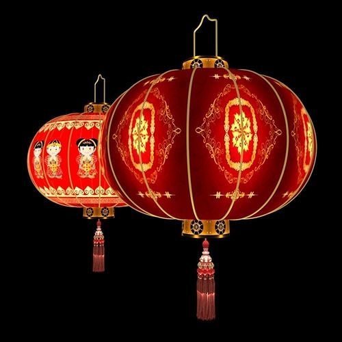 Chinese red lantern 3D model | CGTrader