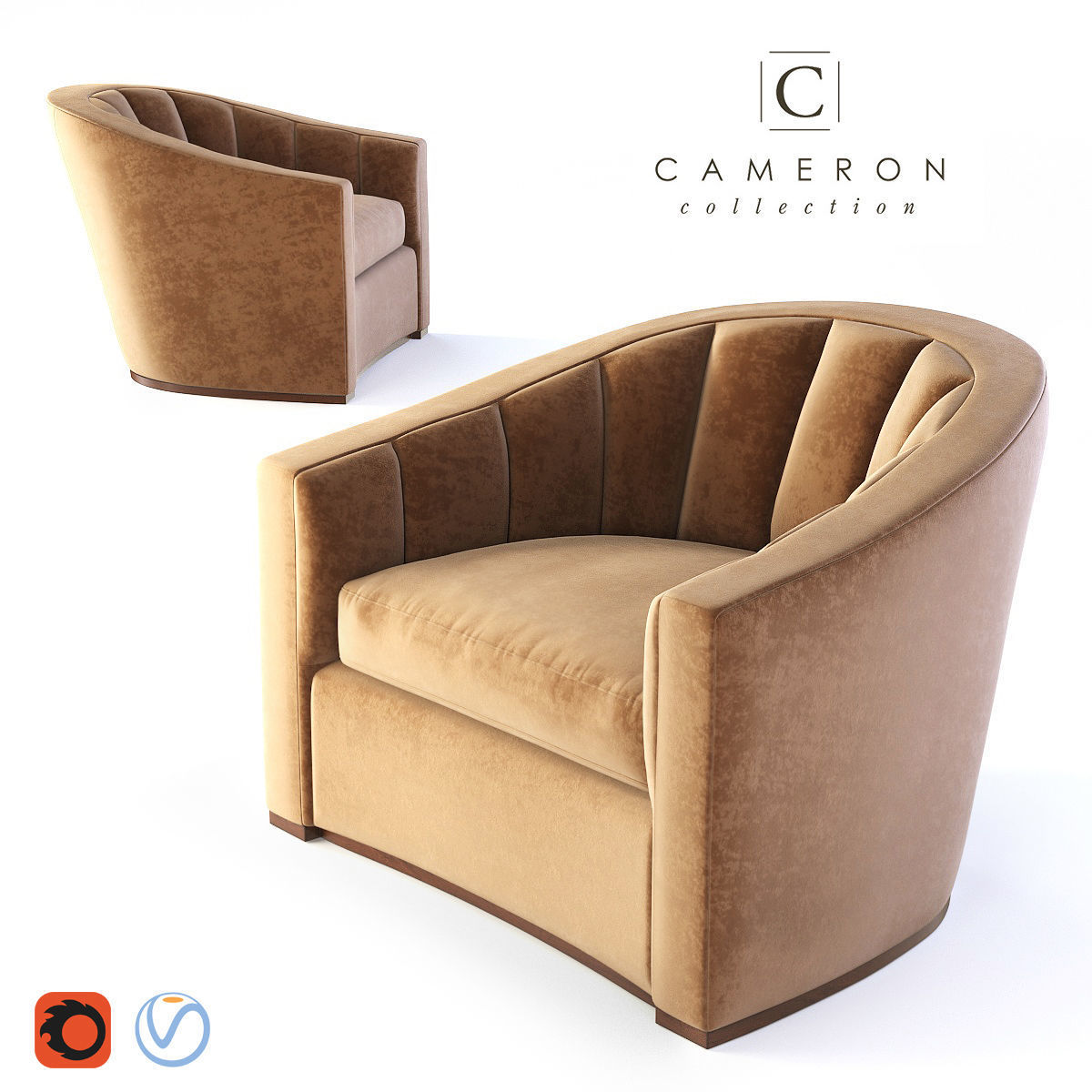 3D model Cameron Collection Lombard Chair | CGTrader