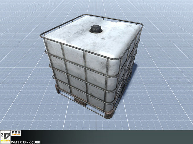3D model Water Tank Cube VR / AR / low-poly | CGTrader