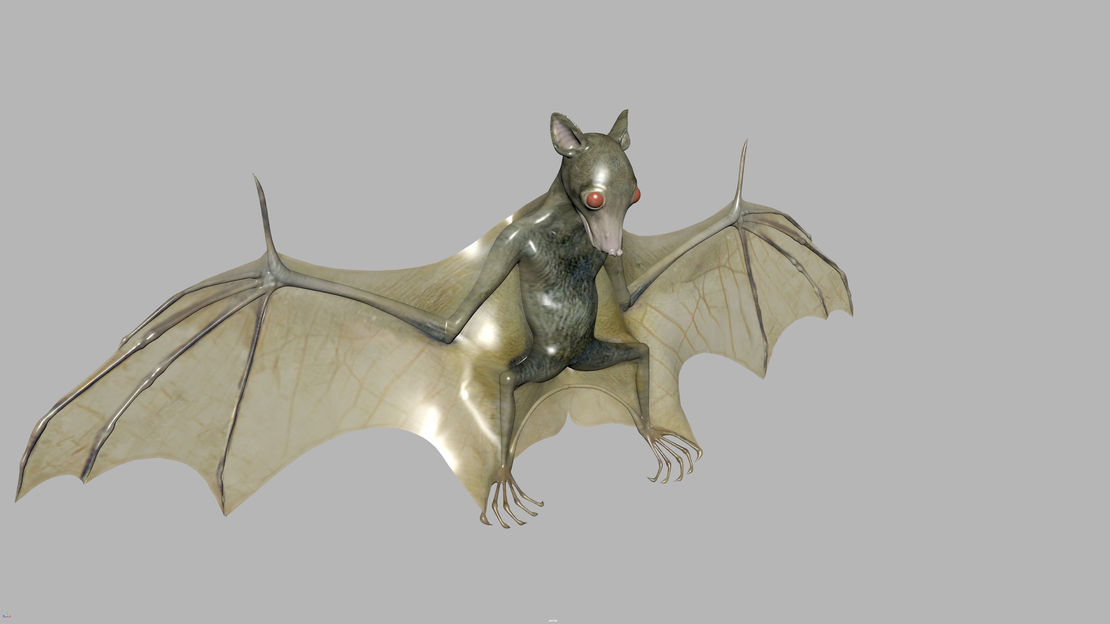 3D model Bat low poly VR / AR / low-poly | CGTrader