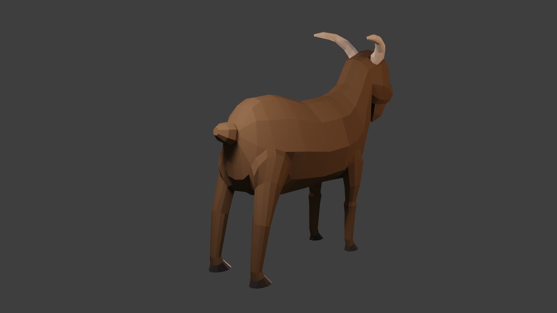 3D model Goat 3D Model Low Poly Game Ready Blender VR / AR / low-poly ...