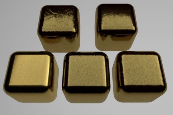Gold Materials Pack 1 for C4D R20 3D model | CGTrader