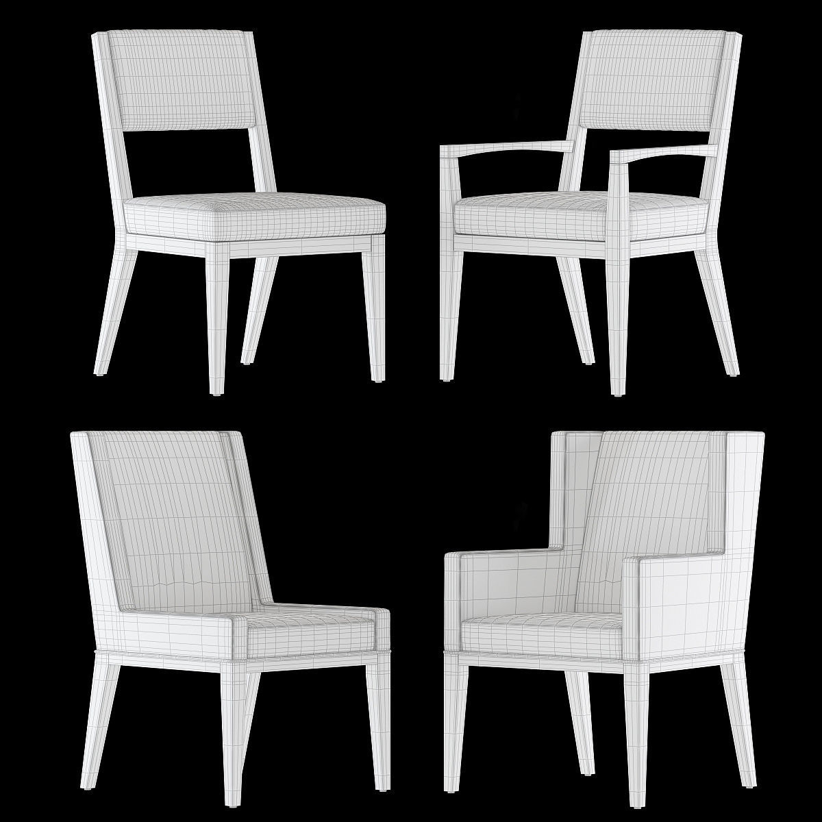 Bernhardt Linea Chairs 3D model | CGTrader