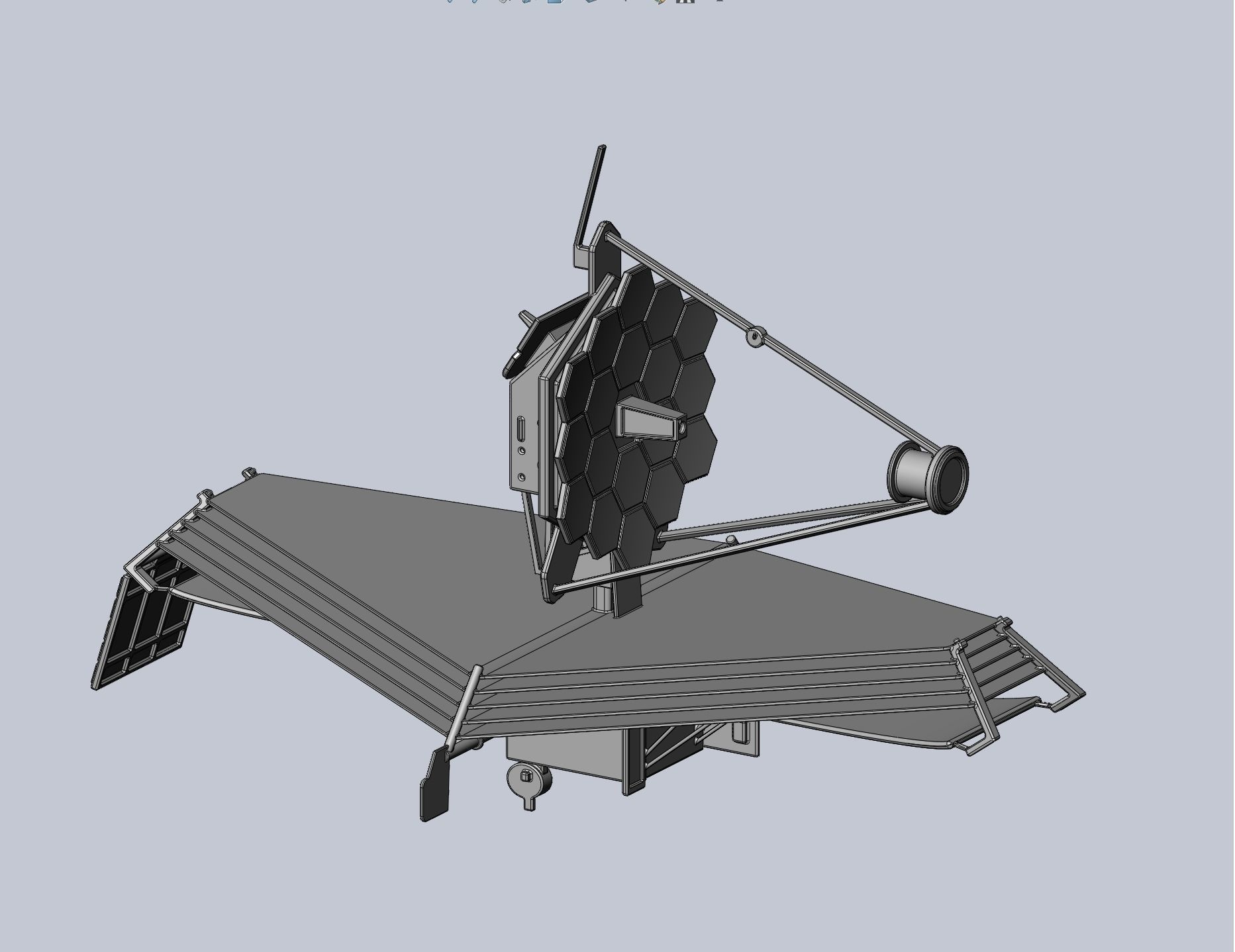 James Webb Space Telescope Jwst Basic Model 3d Model 3d Printable