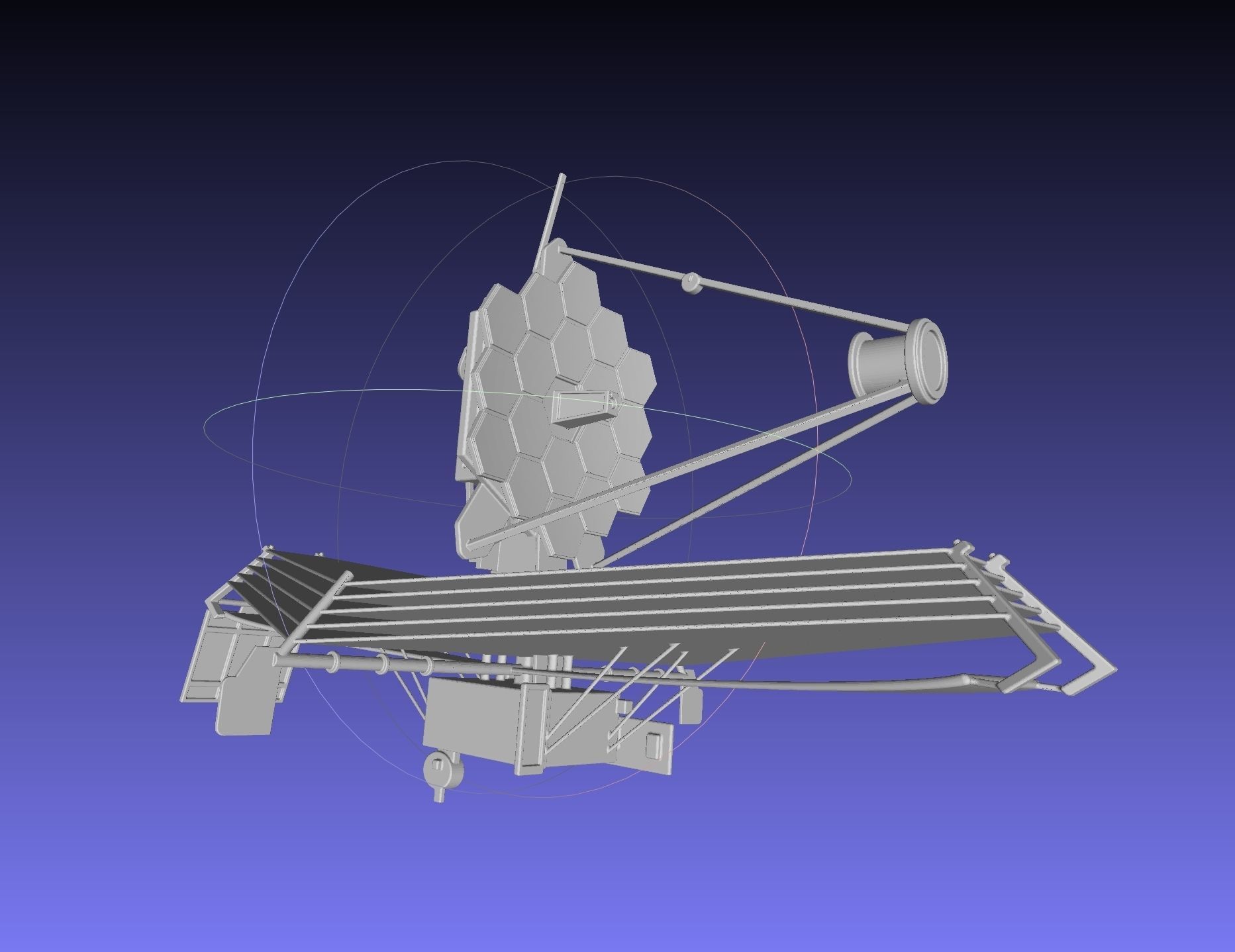 James Webb Space Telescope Jwst Basic Model 3d Model 3d Printable