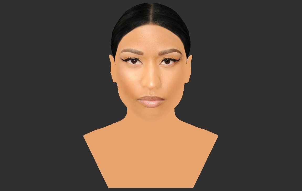 Nicki Minaj bust ready for full color 3D printing 3D model 3D printable ...
