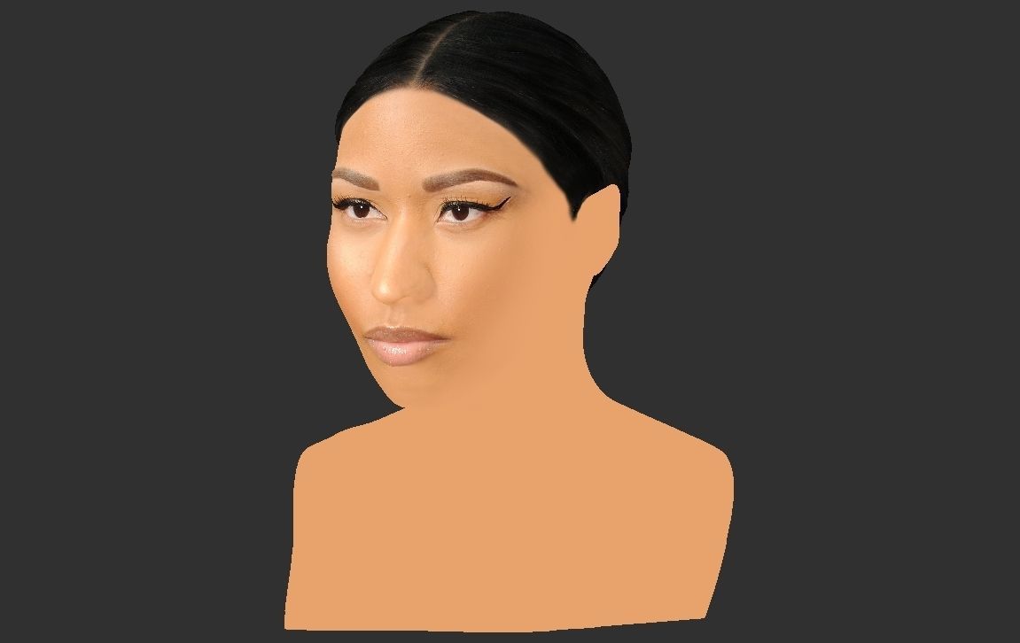 Nicki Minaj bust ready for full color 3D printing 3D model 3D printable ...