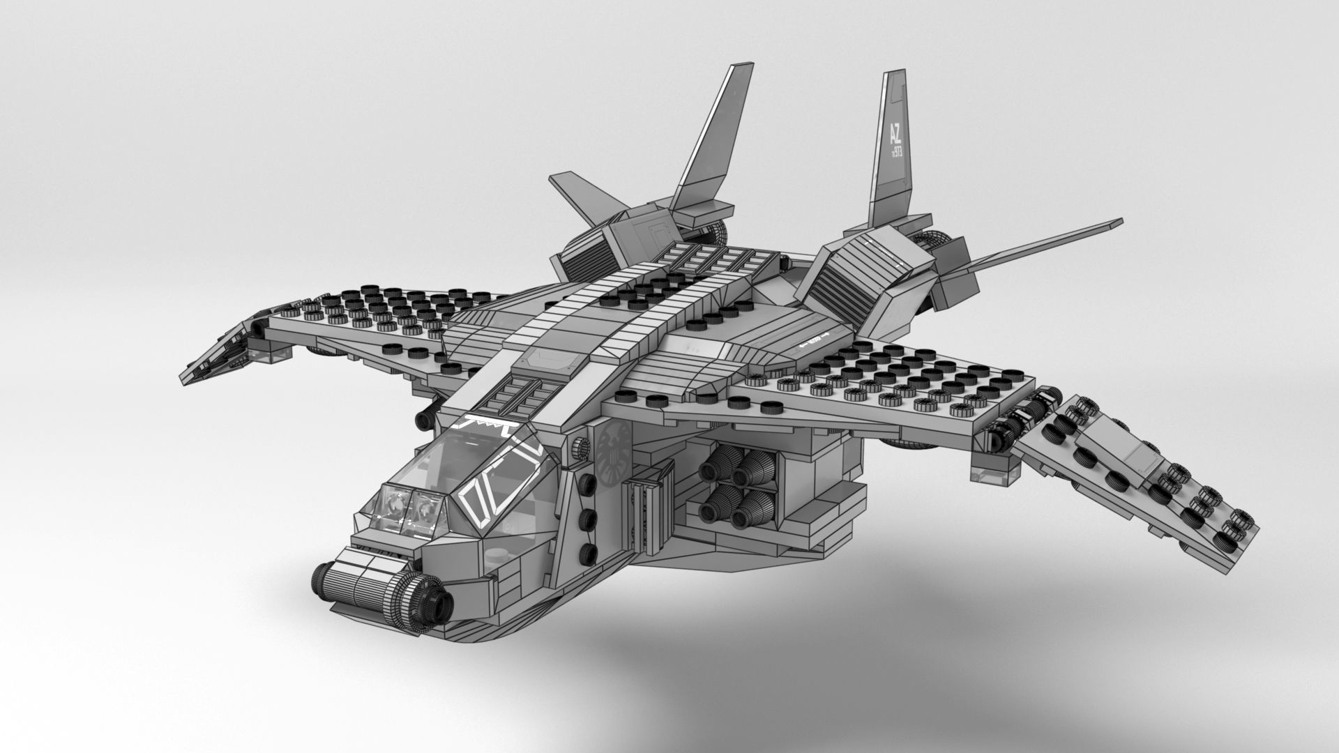 Lego Captain Marvel 3D model rigged | CGTrader