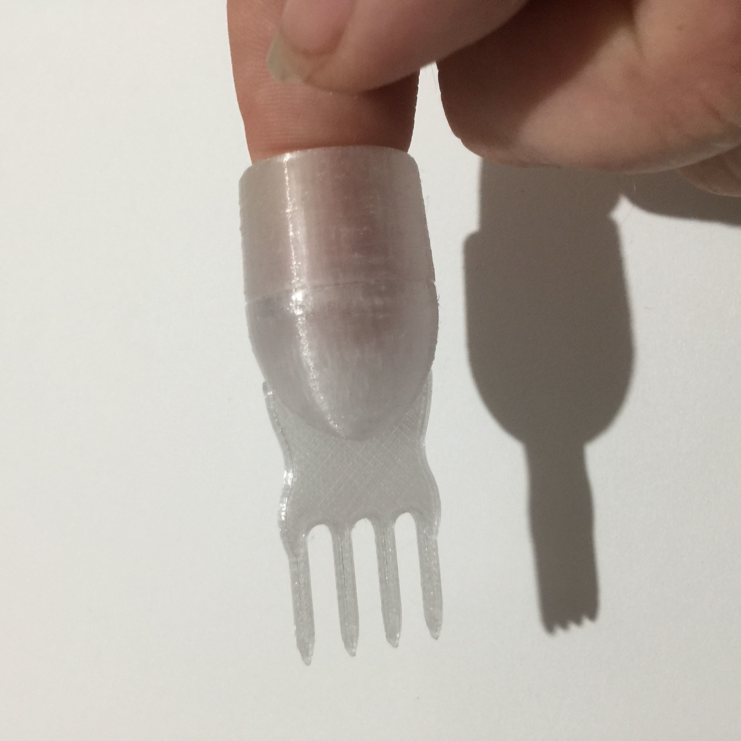 The Thork hand holding fork with food in it 3D model 3D printable ...