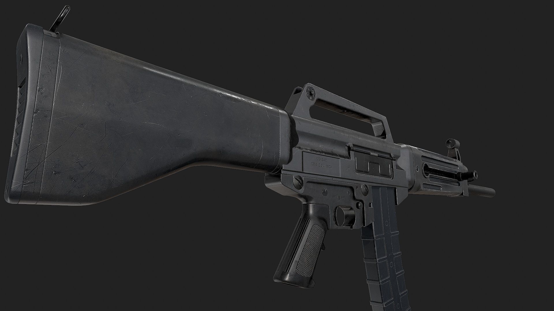 3D model USAS-12 VR / AR / low-poly | CGTrader