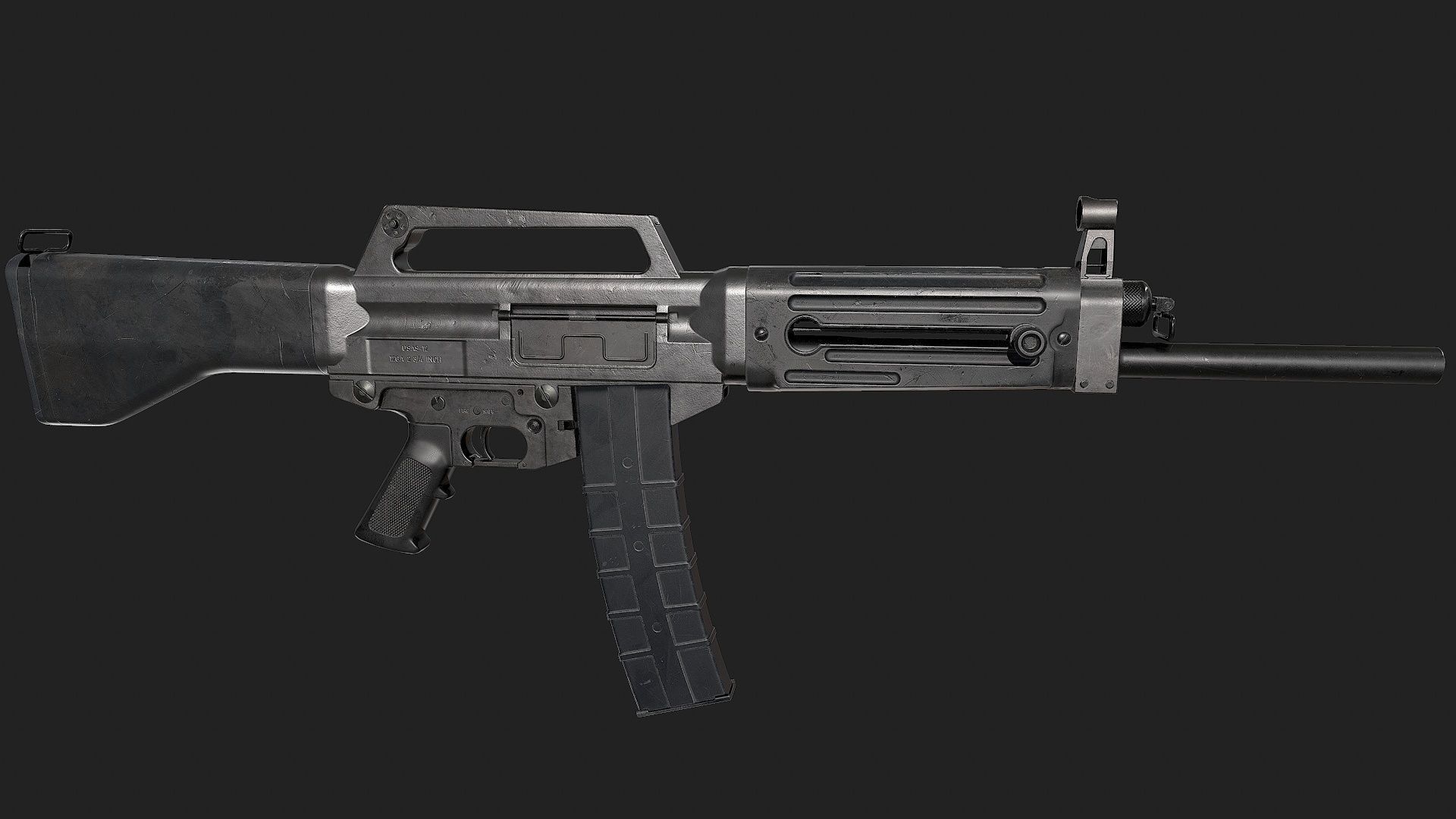 3D model USAS-12 VR / AR / low-poly | CGTrader