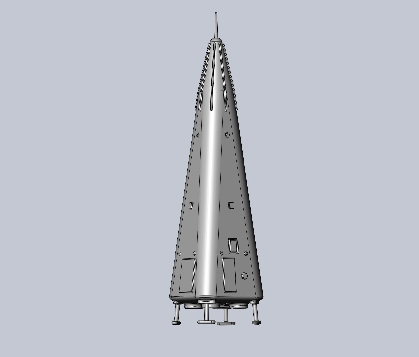 Delta Clipper MD DC-X Printable Miniature 3D model 3D printable | CGTrader