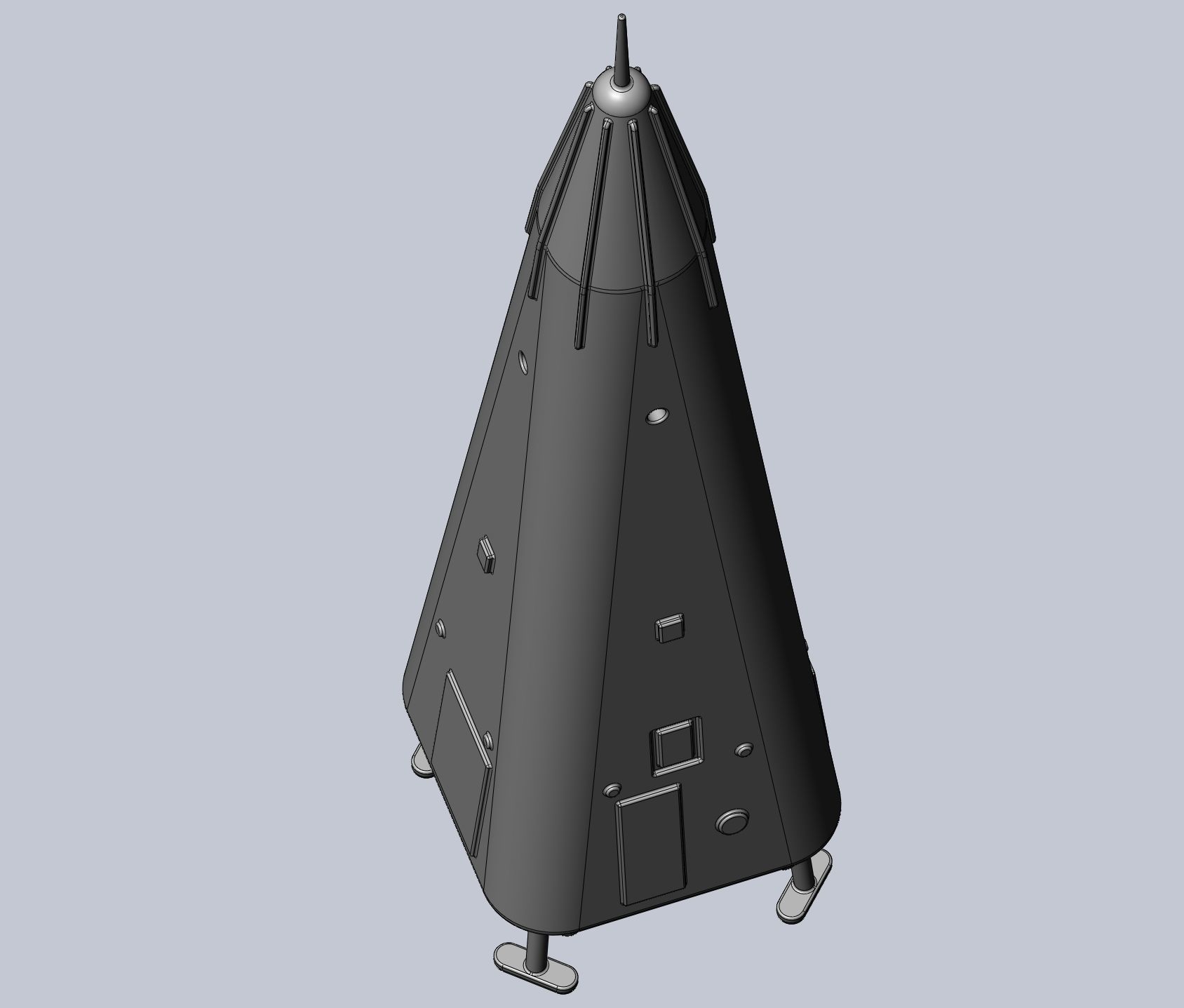 Delta Clipper MD DC-X Printable Miniature 3D model 3D printable | CGTrader