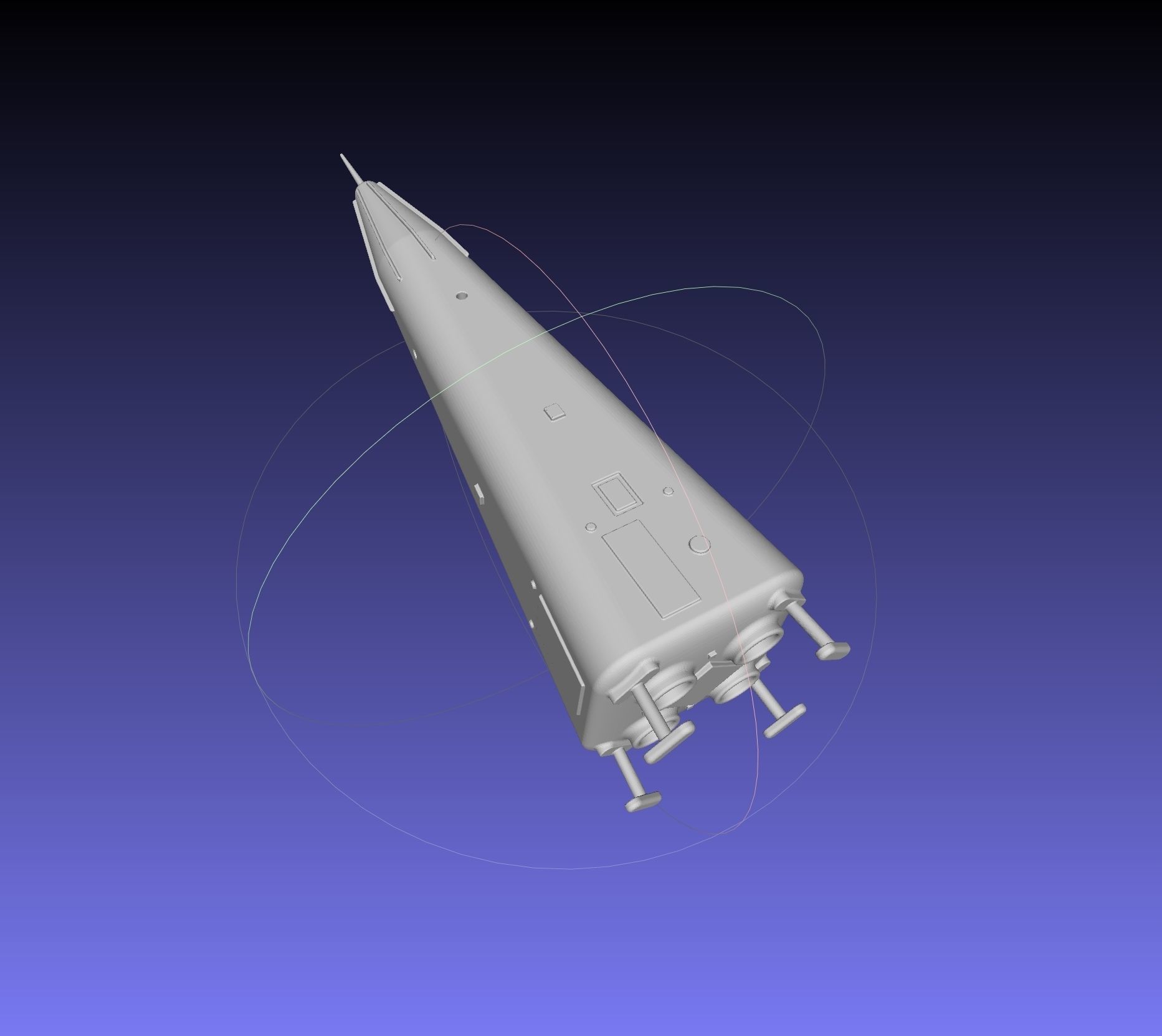 Delta Clipper MD DC-X Printable Miniature 3D model 3D printable | CGTrader