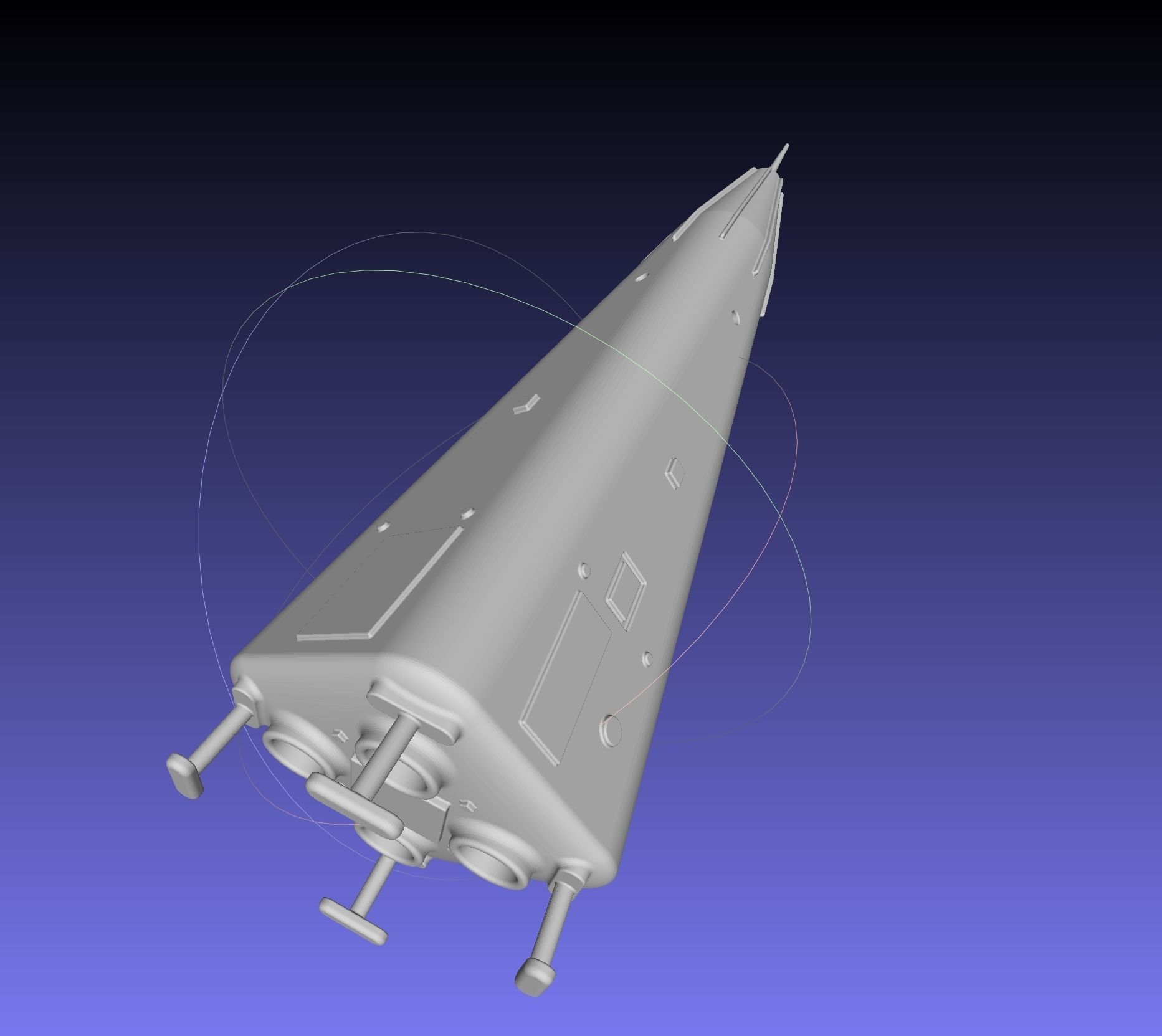 Delta Clipper MD DC-X Printable Miniature 3D model 3D printable | CGTrader