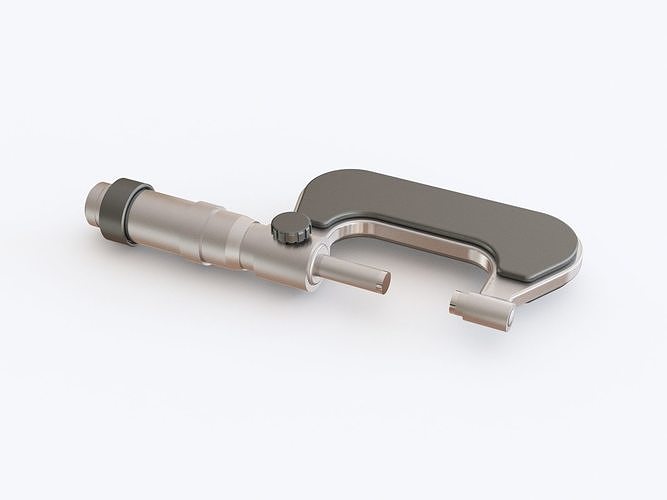 Micrometer metal clamp 3D model | CGTrader