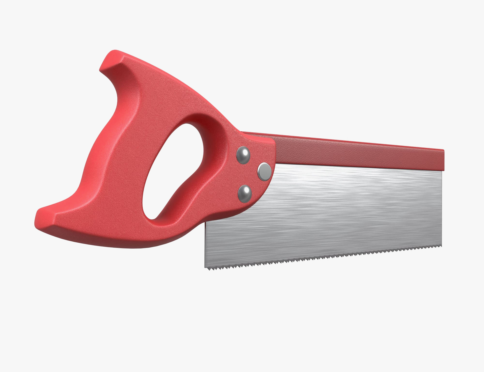 saw with red handle 3D model | CGTrader