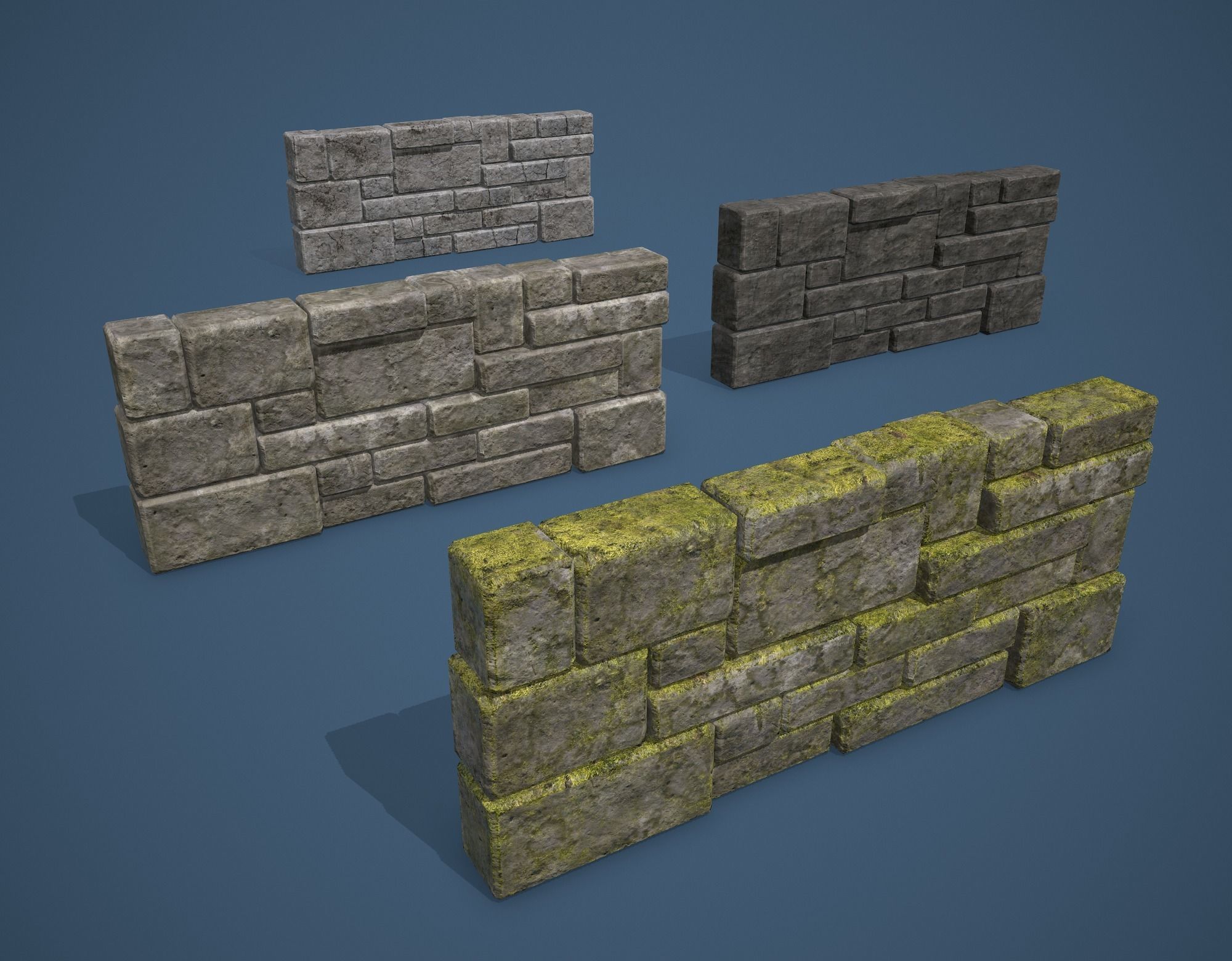 3D model Stone Bricks VR / AR / low-poly | CGTrader