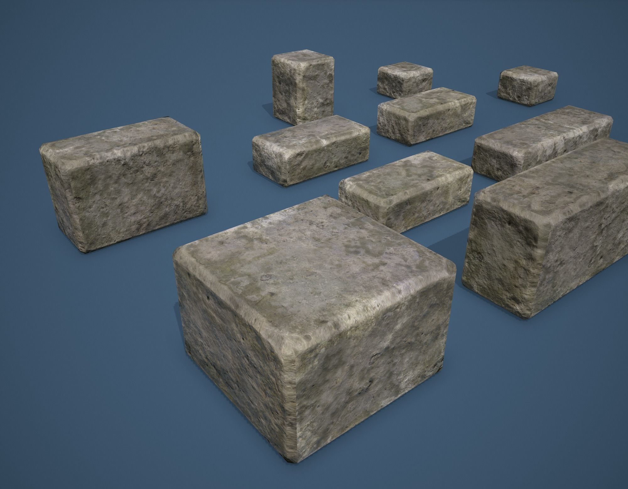 3D model Stone Bricks VR / AR / low-poly | CGTrader