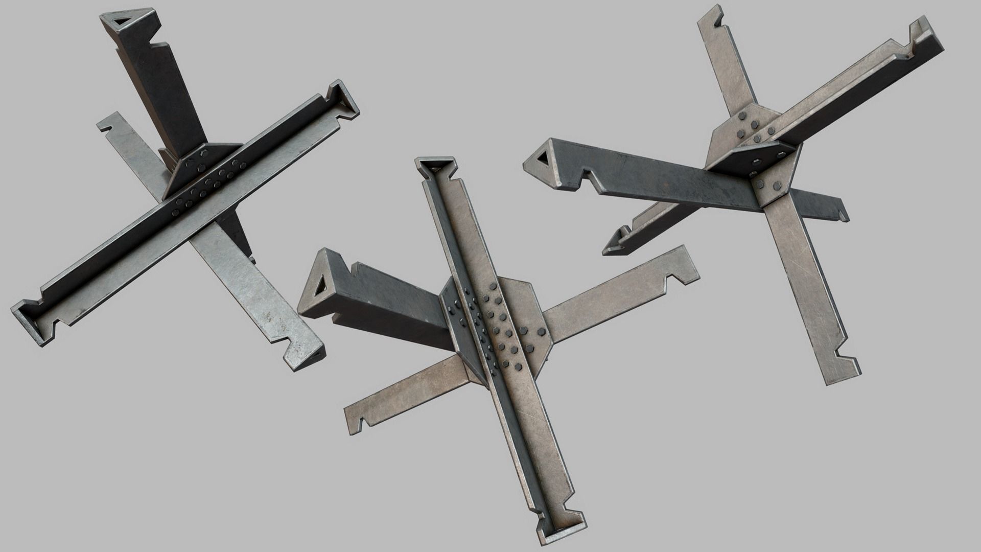 3D model Hedgehog Anti-Tank Obstacle PBR VR / AR / low-poly | CGTrader