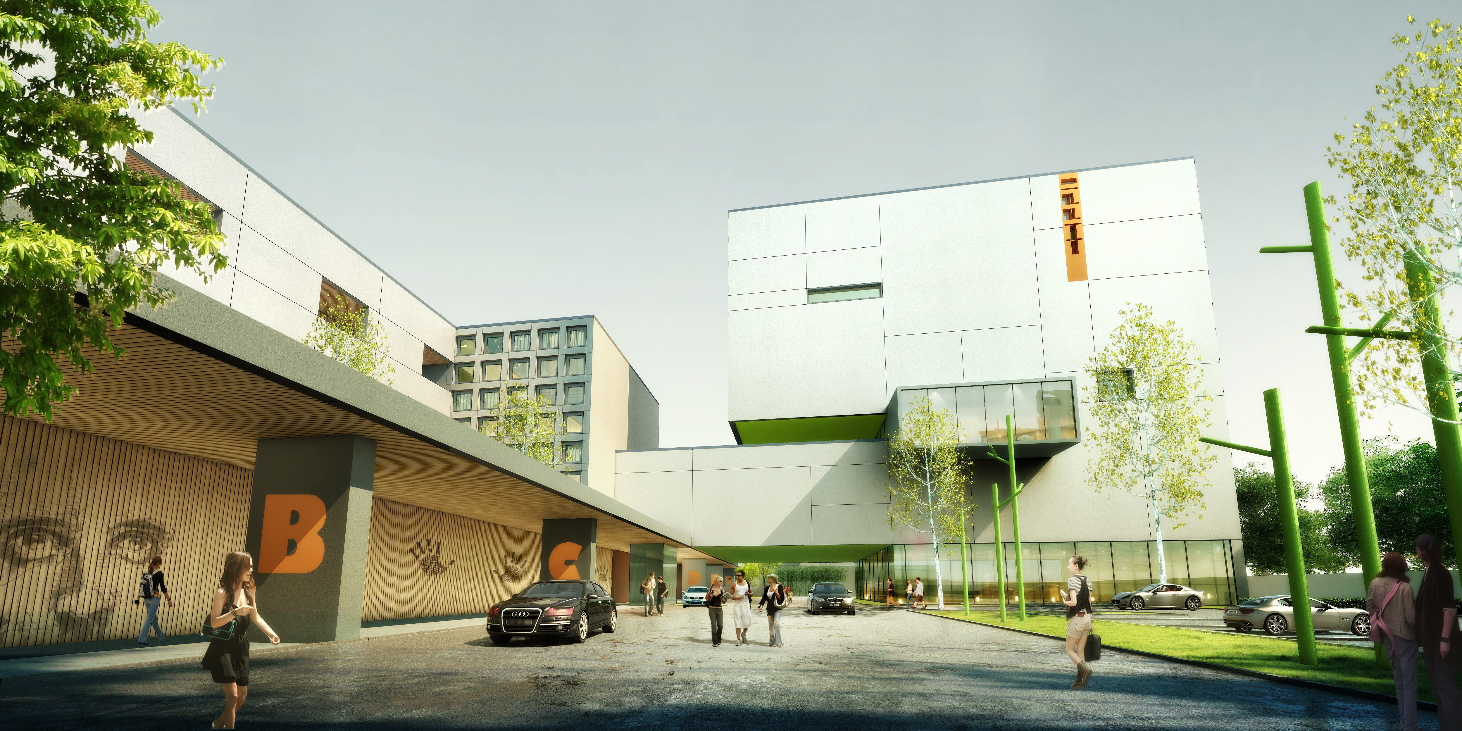 Primary and secondary school building design 3 3D model