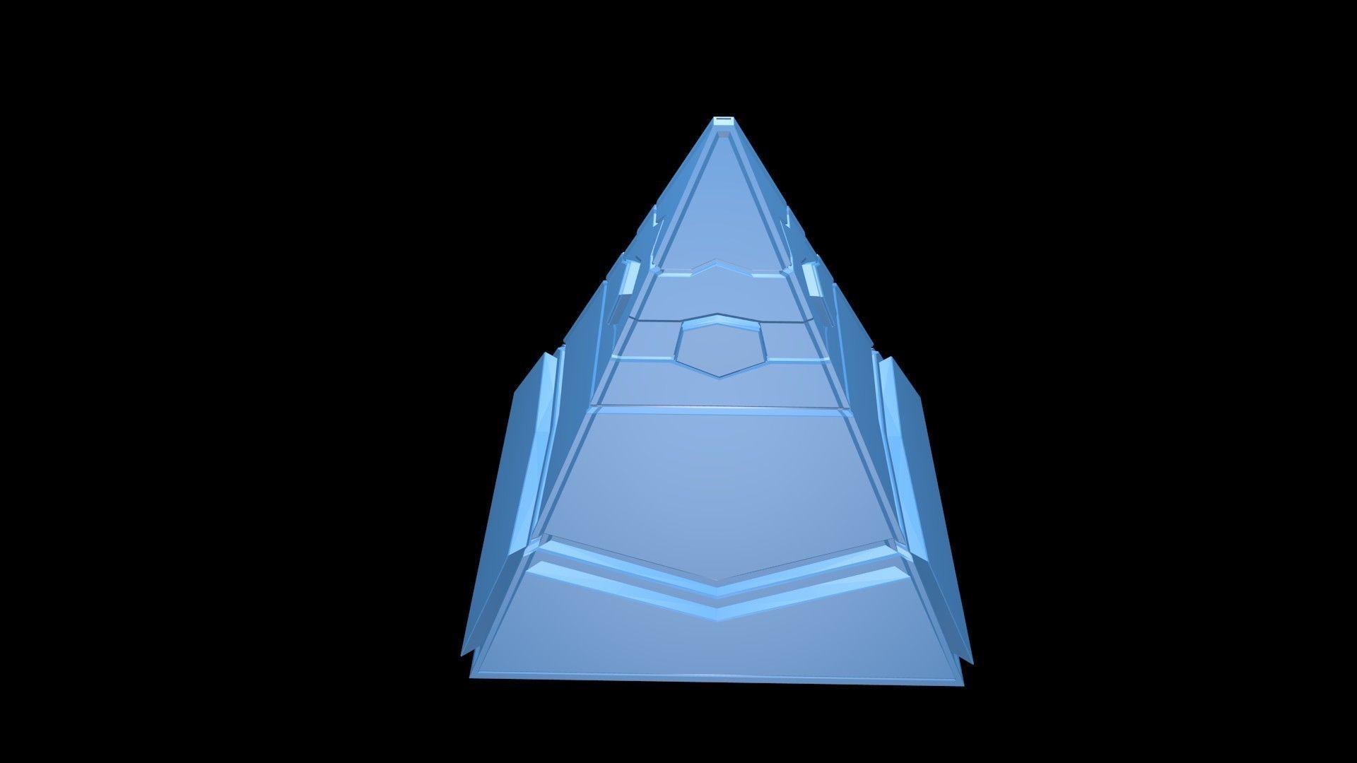 3D model Low poly futuristic pyramid VR / AR / low-poly | CGTrader