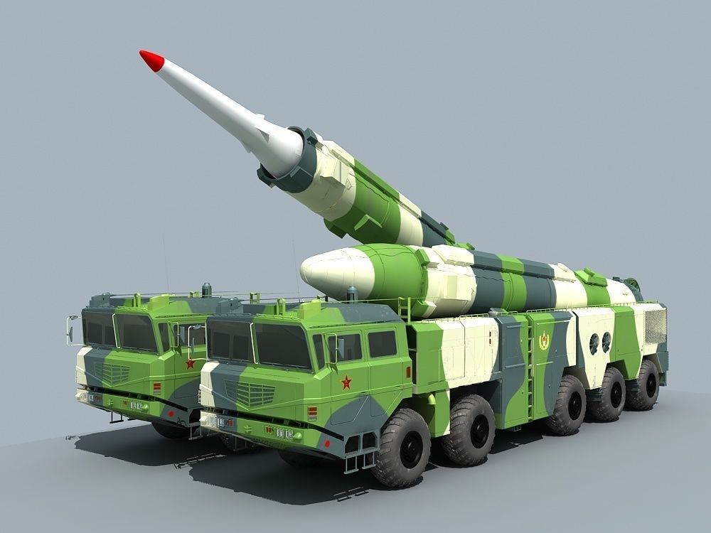 China DF-21C ballistic missile 3D model | CGTrader